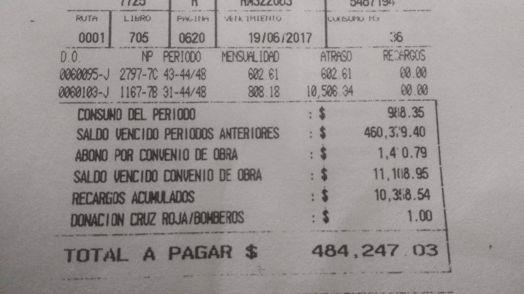 Le llego el recibo del agua de casi 500 mil pesos: vive en Tijuana