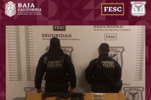 Localiza FESC arma de fuego junto al muro fronterizo