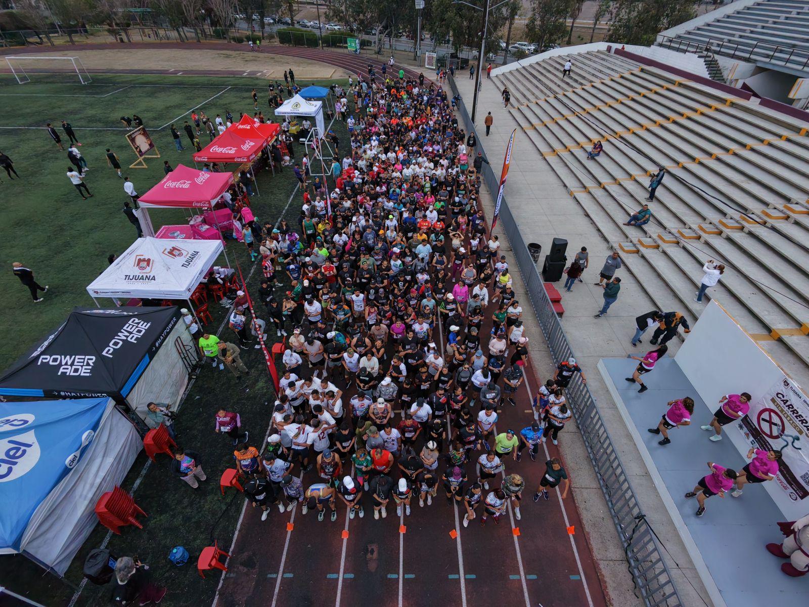 Realizan carrera atlética Corre Sin Tabaco en Tijuana